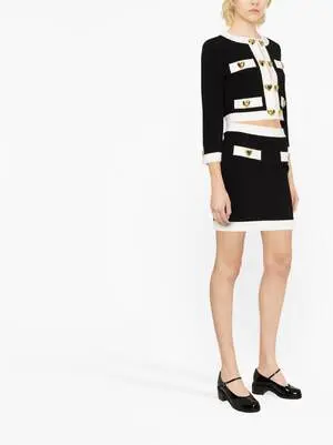 Moschino Heart-shaped Button Mini Skirt