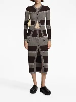Proenza Schouler White Label Striped Midi Skirt