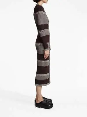 Proenza Schouler White Label Striped Midi Skirt