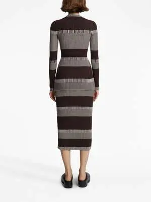 Proenza Schouler White Label Striped Midi Skirt