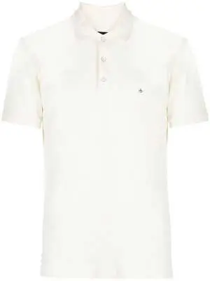 Rag & Bone Logo-embroidered Cotton Polo Shirt - White