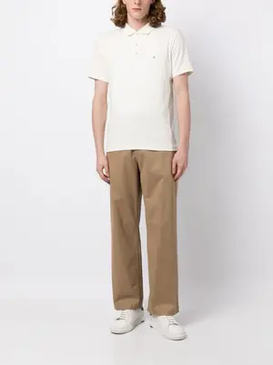 Rag & Bone Logo-embroidered Cotton Polo Shirt - White