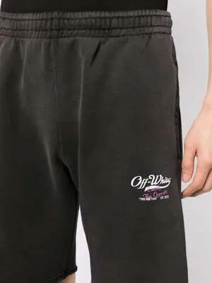 Off-White Cotton Track Shorts