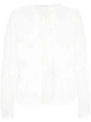 Philosophy Di Lorenzo Serafini Embroidered Sheer Blouse