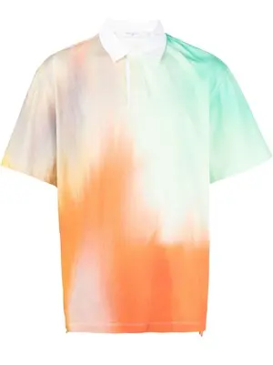 Maison Kitsuné Abstract-print Polo Shirt