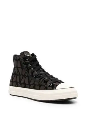 Valentino Garavani Tootaloop Logo-print Hi-top Sneakers - Black