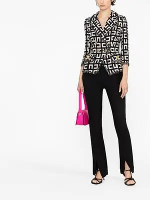 Elisabetta Franchi Monogram Tweed Blazer