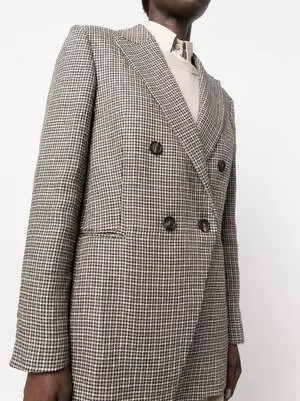 Brunello Cucinelli Houndstooth Double-breasted Blazer