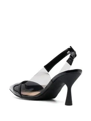 Agl Crystal Ide 85mm Leather Slingback Pumps