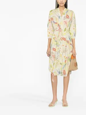 TWINSET Printed Cotton Shirt Dress