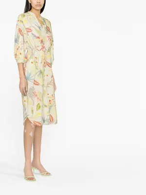 TWINSET Printed Cotton Shirt Dress