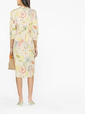 TWINSET Printed Cotton Shirt Dress