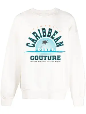 BOTTER Graphic-print Organic Cotton Sweatshirt - White