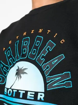 BOTTER Graphic-print Organic-cotton Sweatshirt - Black