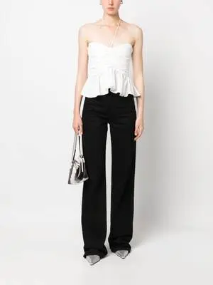 MSGM Ruched Halterneck Top