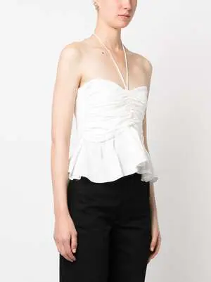 MSGM Ruched Halterneck Top