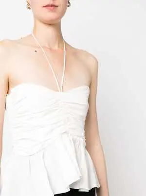MSGM Ruched Halterneck Top