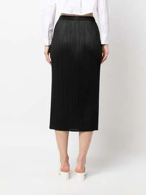 Issey Miyake Pleated High-waist Skirt - Black