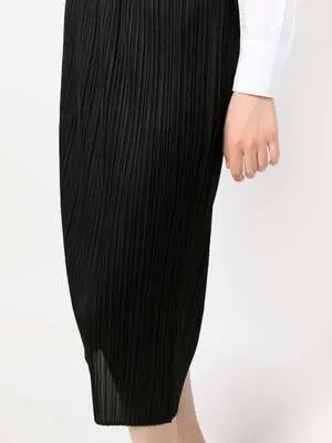 Issey Miyake Pleated High-waist Skirt - Black