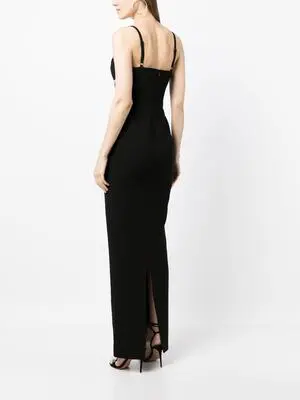 Rachel Gilbert Embellished Sweetheart Neck Maxi Dress