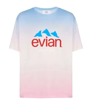 Balmain X Evian Gradient Printed T-Shirt - Pink | Editorialist