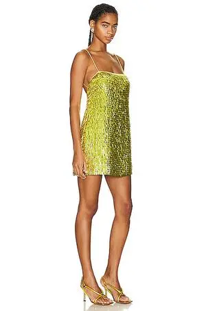 Retrofete Nara Sequin Dress In Green