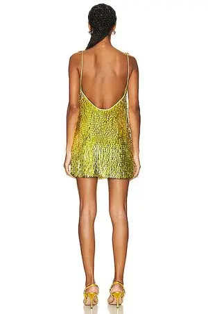 Retrofete Nara Sequin Dress In Green