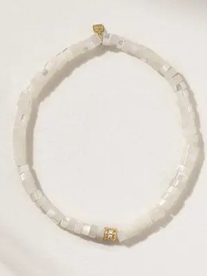 SYDNEY EVAN 14-karat Mother-of-pearl And Diamond Bracelet - Gold