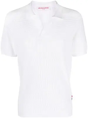 Orlebar Brown Roddy Perforated Polo Shirt - White