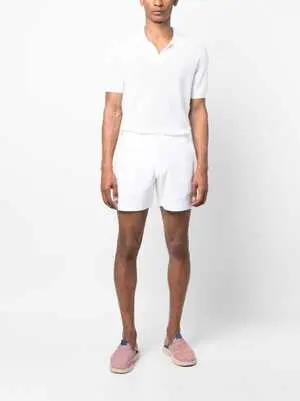 Orlebar Brown Roddy Perforated Polo Shirt - White