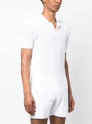 Orlebar Brown Roddy Perforated Polo Shirt - White