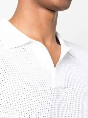 Orlebar Brown Roddy Perforated Polo Shirt - White