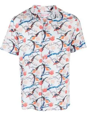 Orlebar Brown Hibbert Graphic-print Shirt - Blue