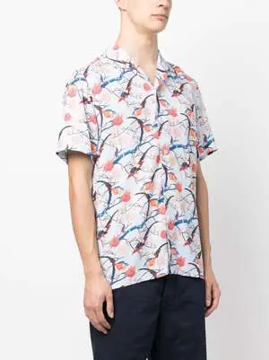 Orlebar Brown Hibbert Graphic-print Shirt - Blue