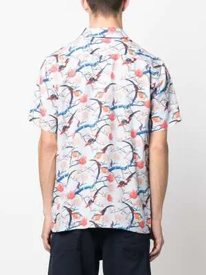 Orlebar Brown Hibbert Graphic-print Shirt - Blue