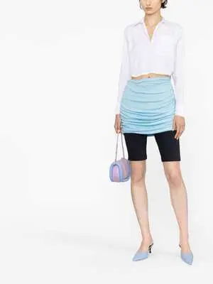 Tory Burch Ruched High-waist Skirt - Blue