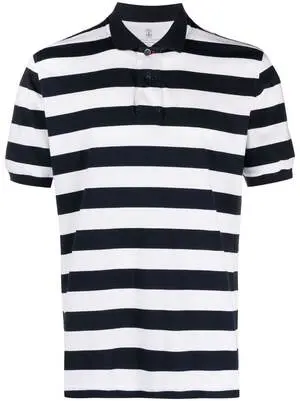 Brunello Cucinelli Striped Cotton Polo Shirt