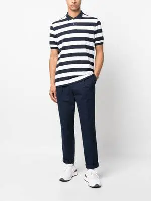 Brunello Cucinelli Striped Cotton Polo Shirt