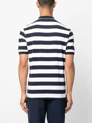 Brunello Cucinelli Striped Cotton Polo Shirt