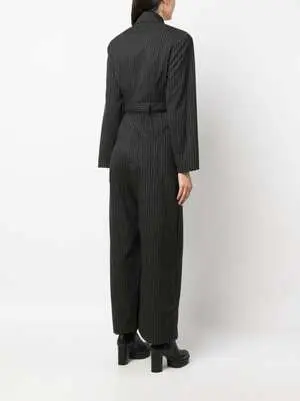 IOANA CIOLACU Pinstripe-print Wool Jumpsuit