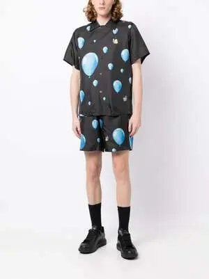 3.PARADIS Balloon-print Bermuda Shorts