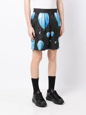 3.PARADIS Balloon-print Bermuda Shorts