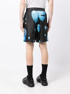 3.PARADIS Balloon-print Bermuda Shorts