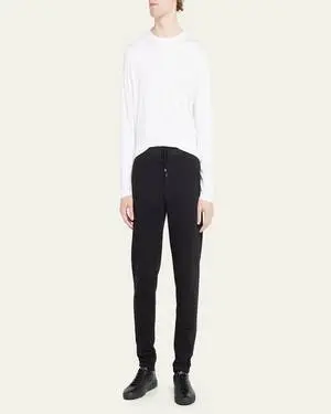 Derek Rose Stretch Long Sleeve Crewneck T-shirt