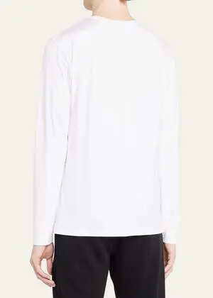 Derek Rose Stretch Long Sleeve Crewneck T-shirt
