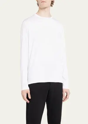 Derek Rose Stretch Long Sleeve Crewneck T-shirt