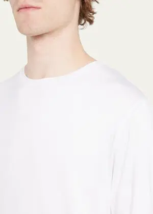 Derek Rose Stretch Long Sleeve Crewneck T-shirt