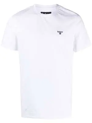 Barbour Embroidered-logo Cotton T-shirt - White