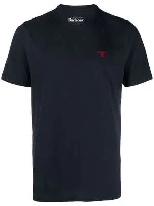 Barbour Logo-embroidered Cotton T-shirt - Blue