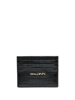 BALDININI Crocodile-effect Card Holder - Black